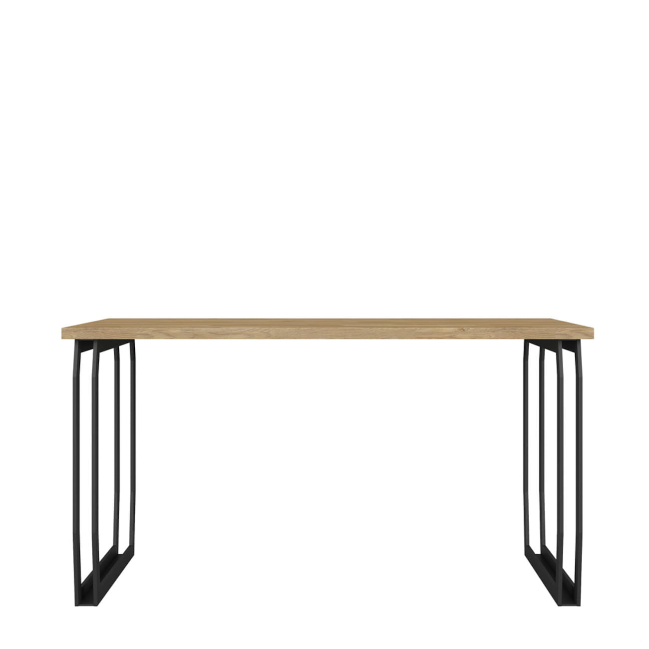 Biurko dębowe BK/Metro, czarne metalowe nogi, szer.160cm, wys. 75cm ...